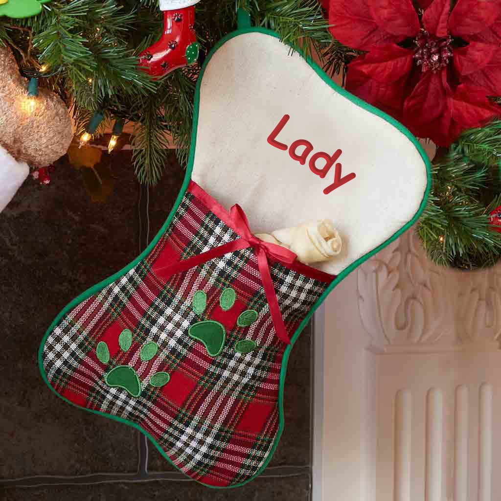 Personalized Dog Bone Christmas Stocking - Walmart.com