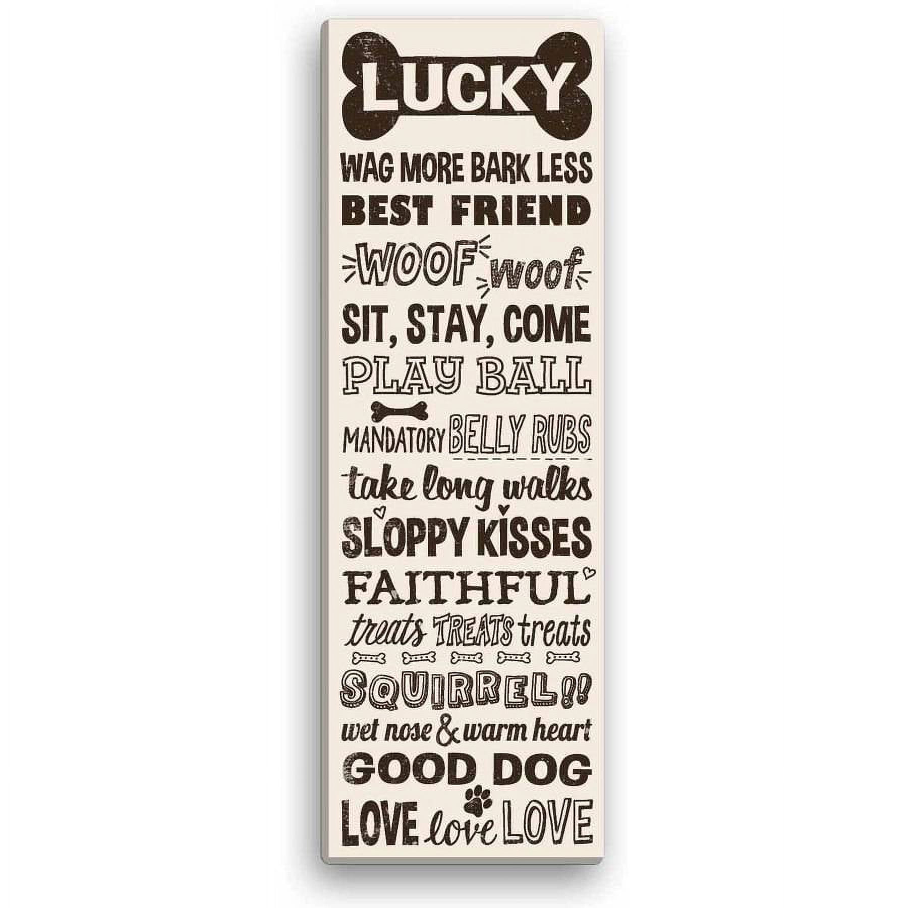 Personalized Dog Rules 6" x 18" Canvas, Cream - Walmart.com