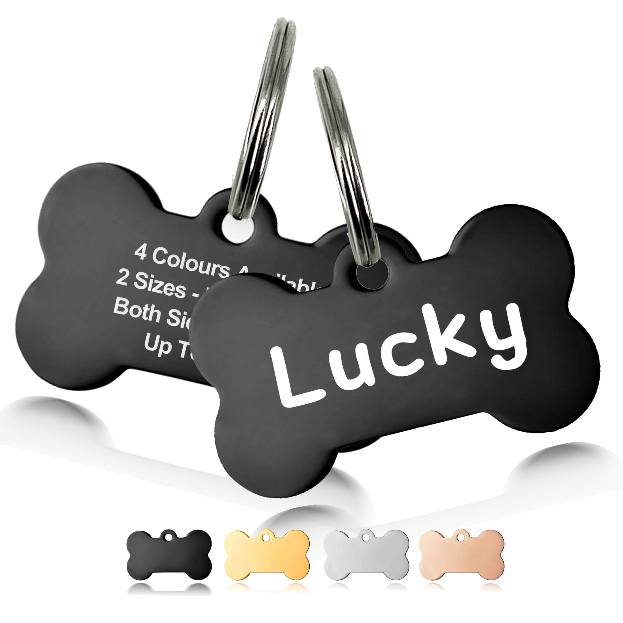 Personalized Dog Tag, Bone Shaped Dog Tags for Dogs, Stainless Steel ...