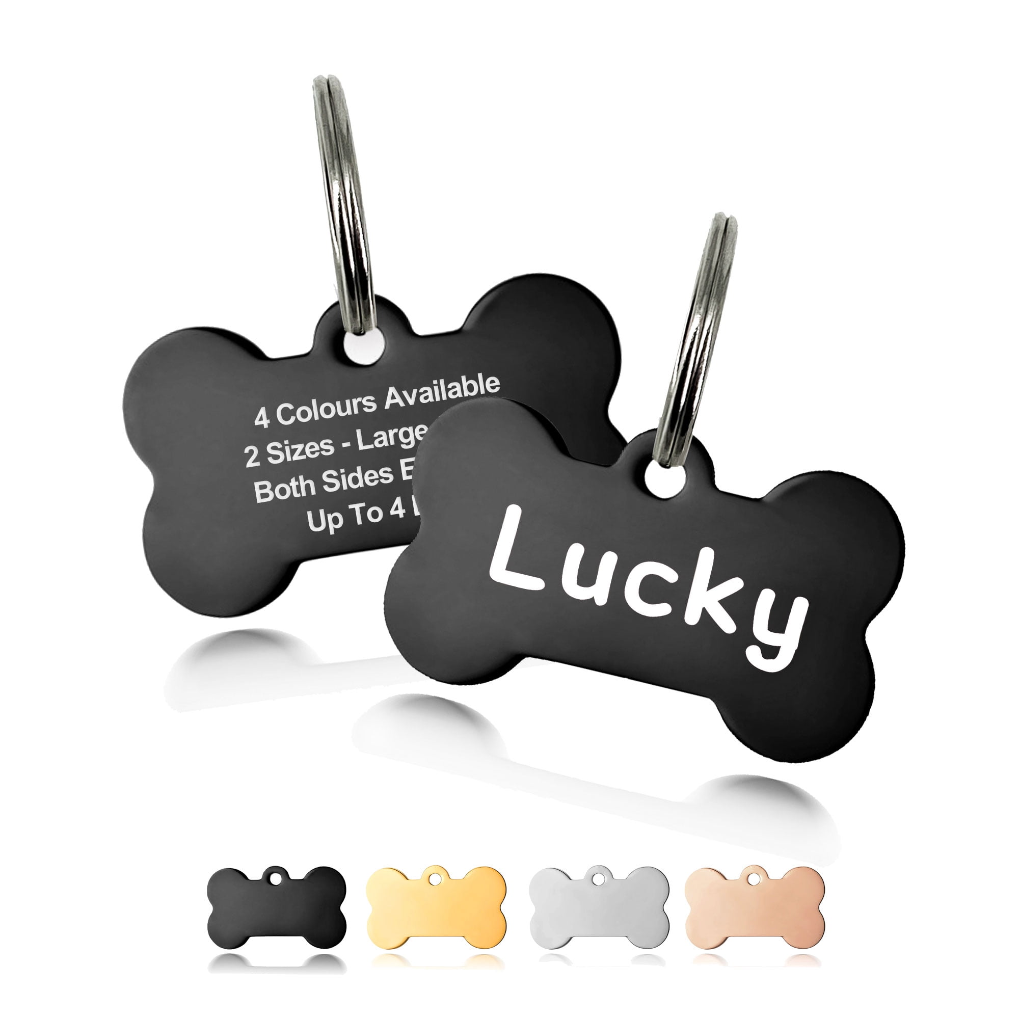 Personalized Dog Tag, Bone Shaped Dog Tags for Dogs, Stainless Steel ...