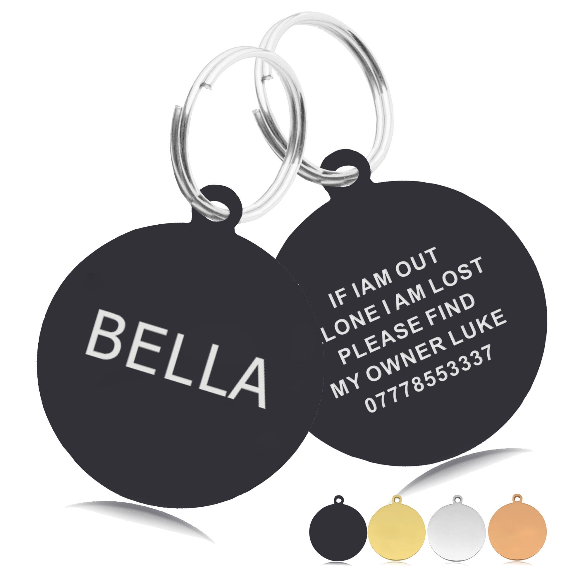 Personalized Dog Tags and Cat Tags, Stainless Steel Dog Cat Pet ID Name ...
