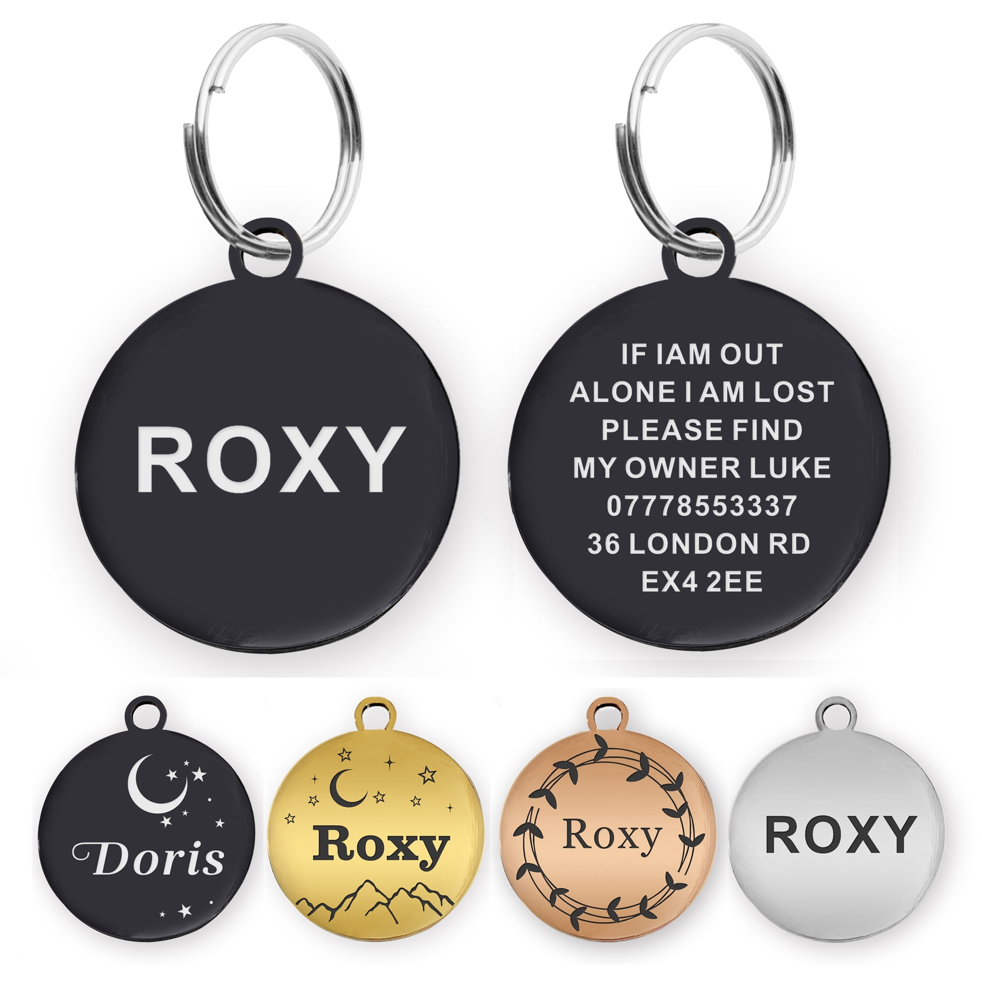 Personalized Dog Tags and Cat Tags, Stainless Steel Pet Disc, Custom ...