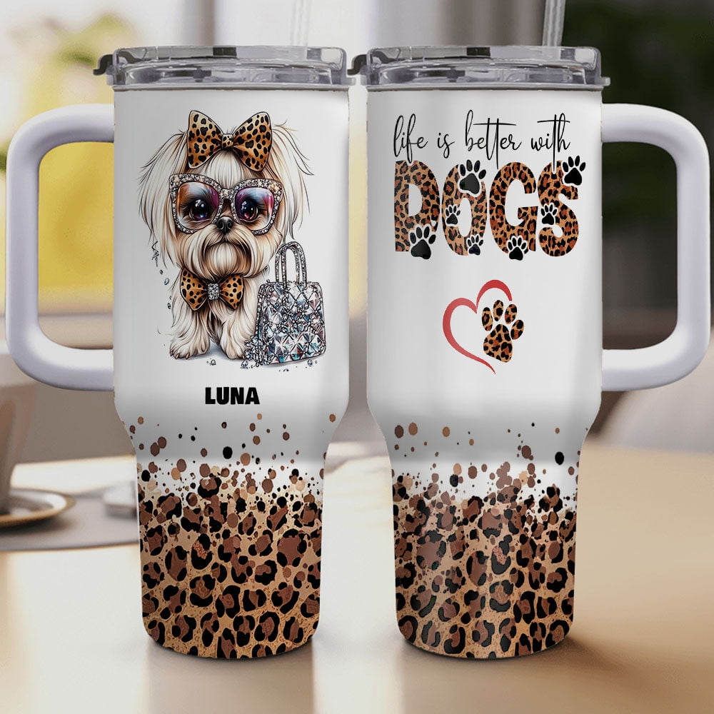 Personalized Dog Tumbler with Puli Dog’s Name – Custom Travel Coffee ...