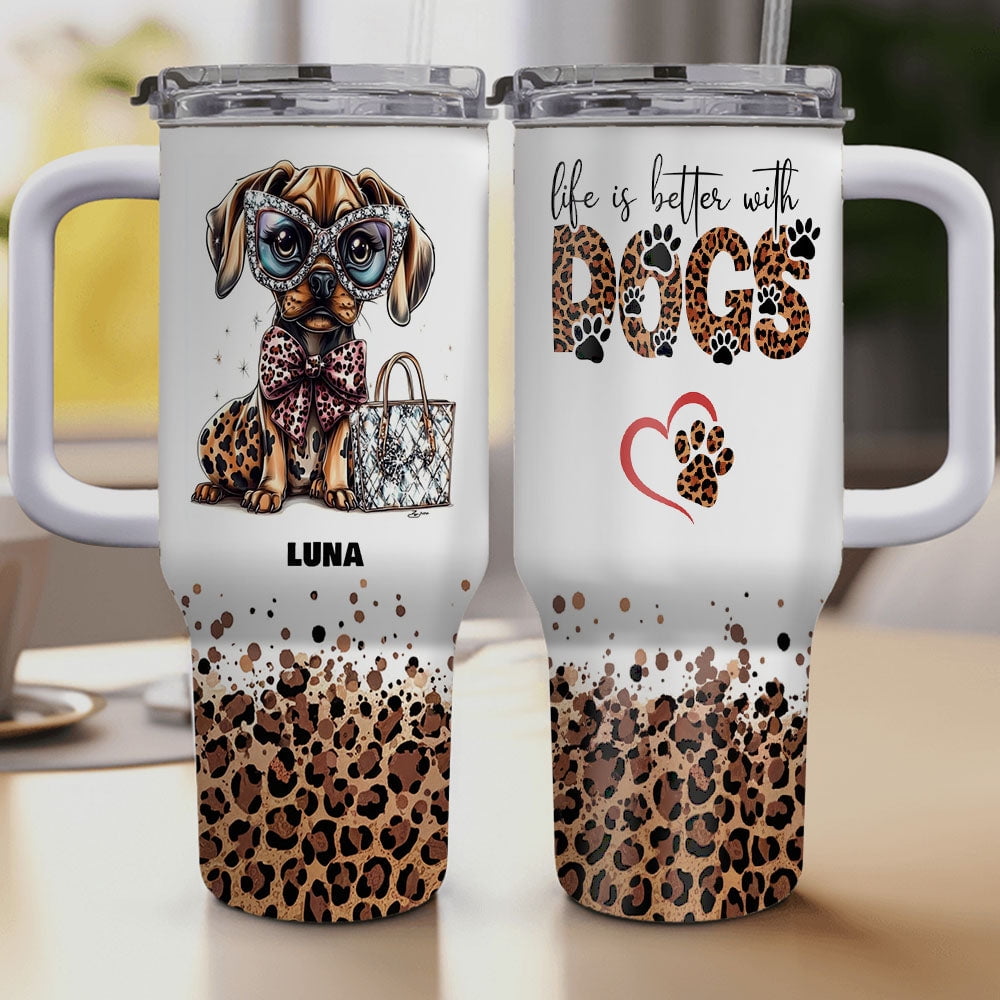 Personalized Dog Tumbler with Rhodesian Ridgeback Dog’s Name – Custom ...