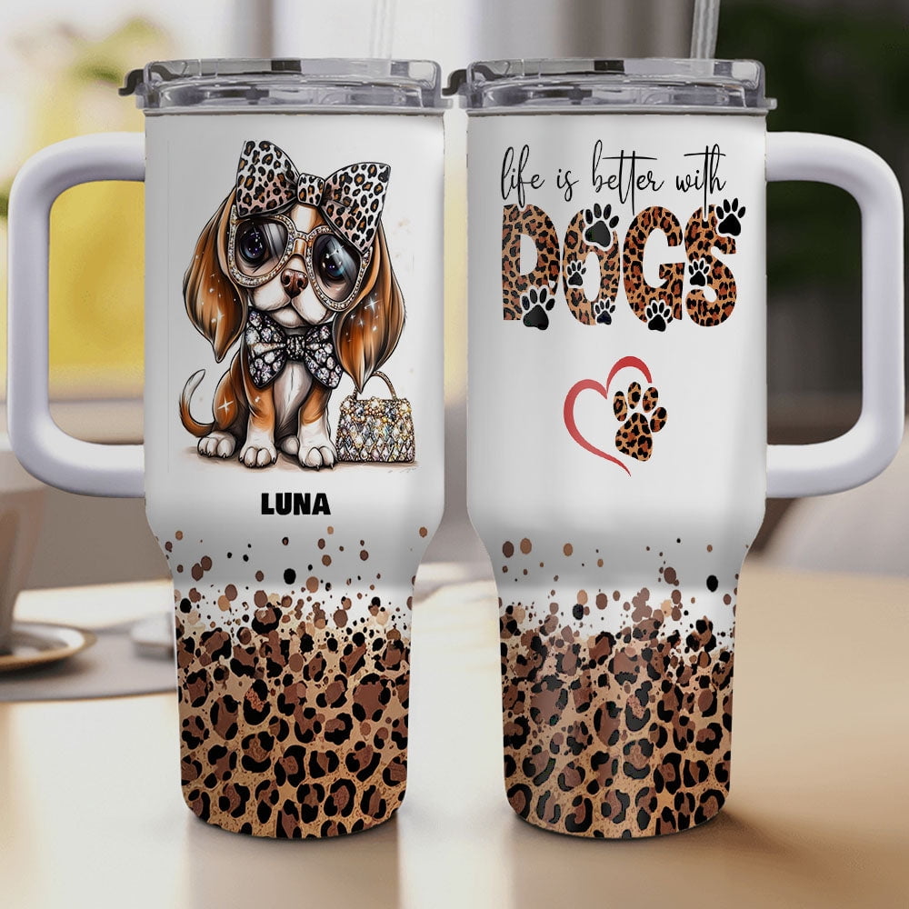 Personalized Dog Tumbler with Treeing Walker Coonhound Dog’s Name ...