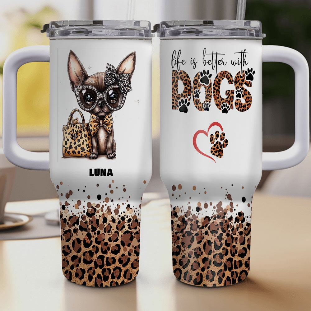 Personalized Dog Tumbler with Xoloitzcuintli Dog’s Name – Custom Travel ...