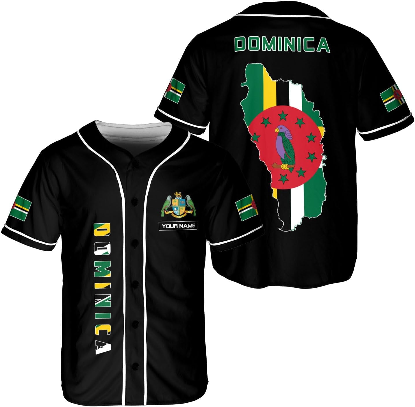 Personalized Dominica Baseball Jersey, Dominican Soccer Shirt Dominican ...