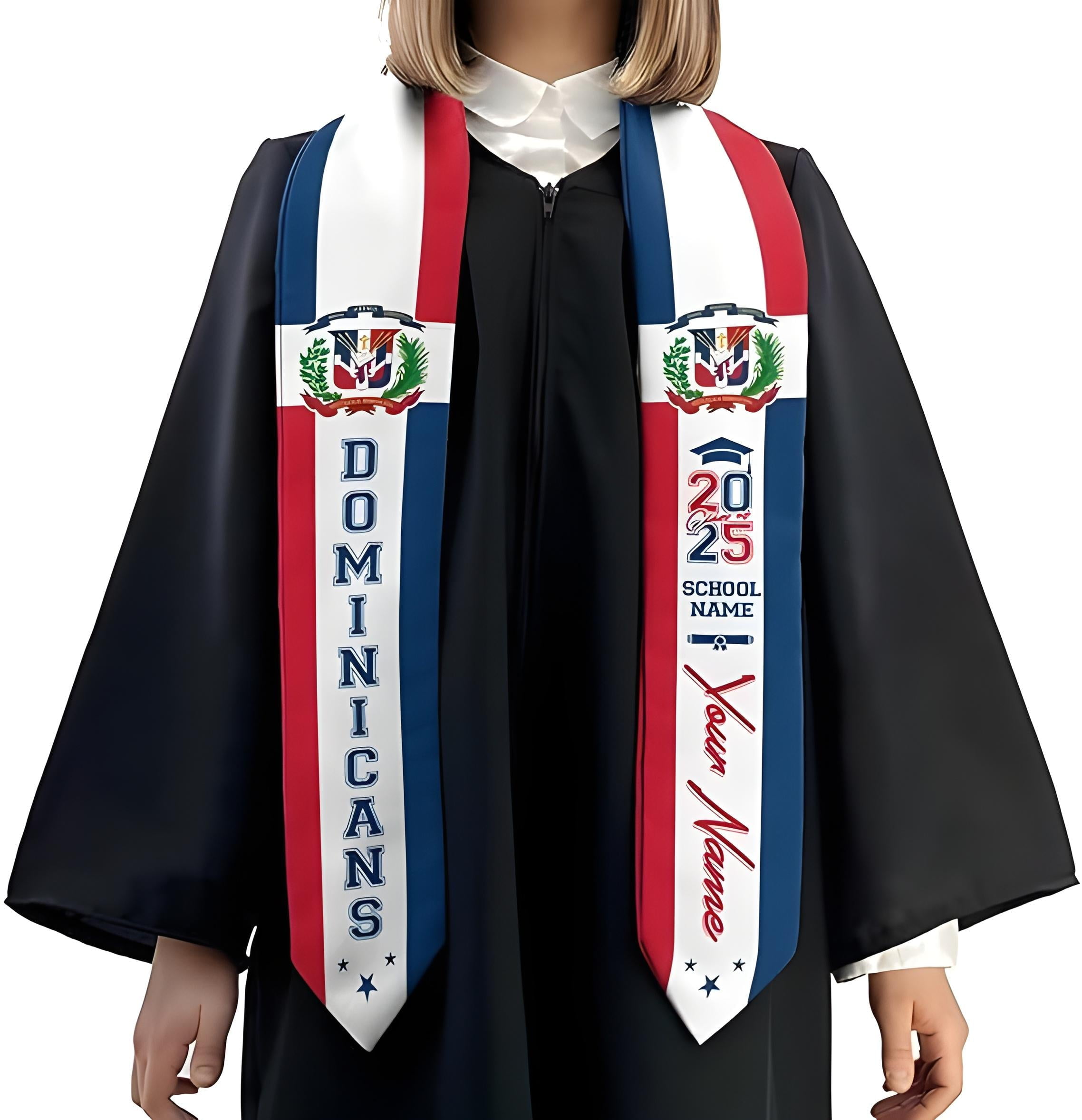 Personalized Dominican Republic Graduation Sash, Customized Dominican ...