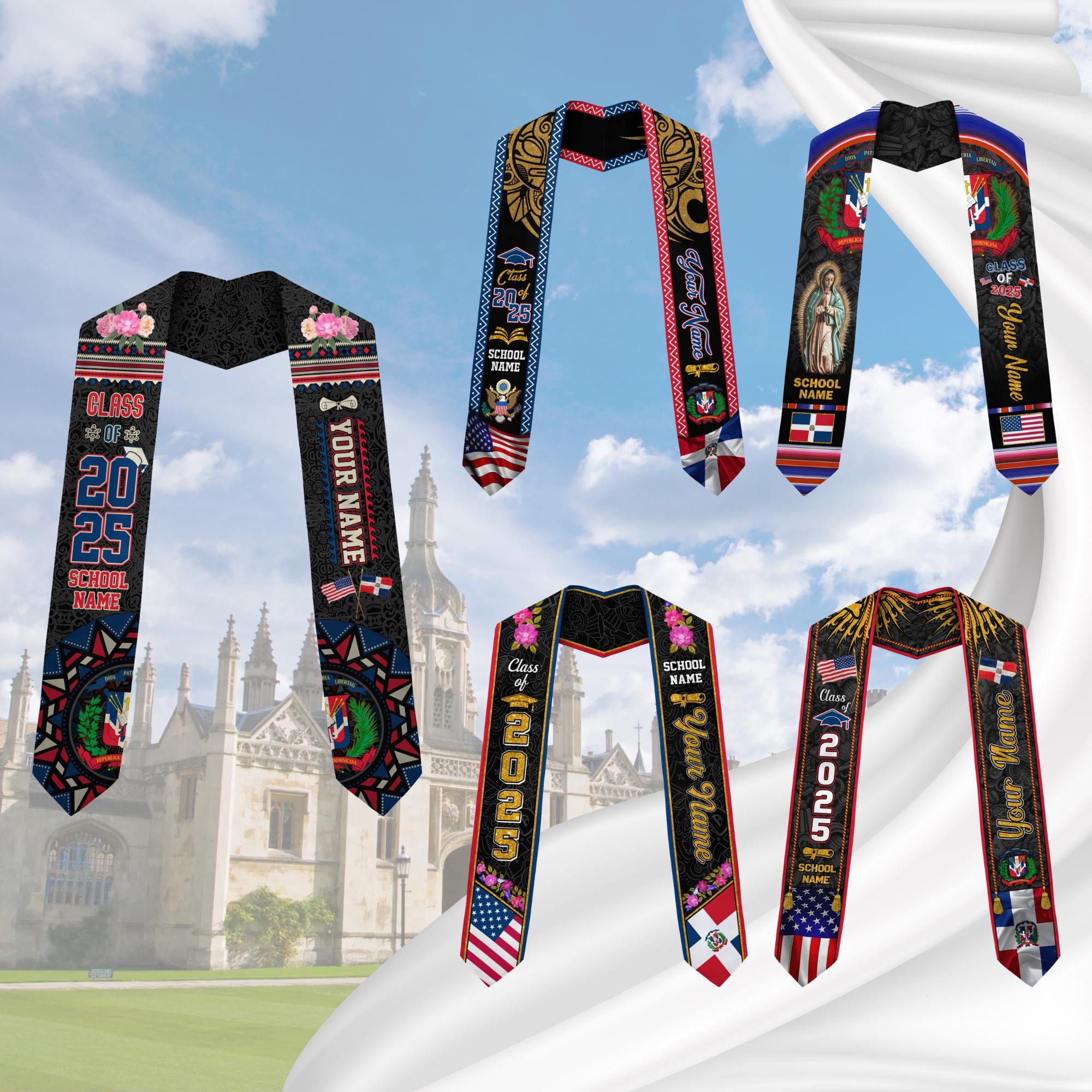 Personalized Dominicans Sash 2025, Dominican Republic Graduation Stole ...