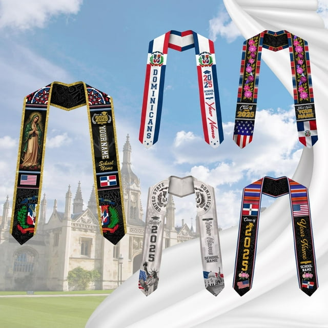 Personalized Dominicans Sash 2025, Dominican Republic Graduation Stole ...