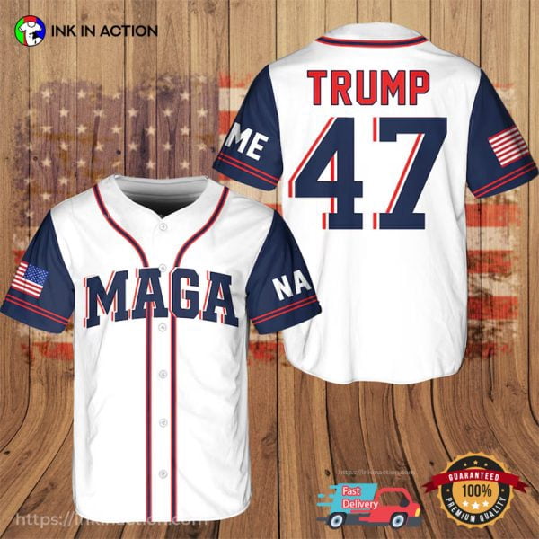 Personalized Donald Trump MAGA Baseball Jersey - Walmart.com