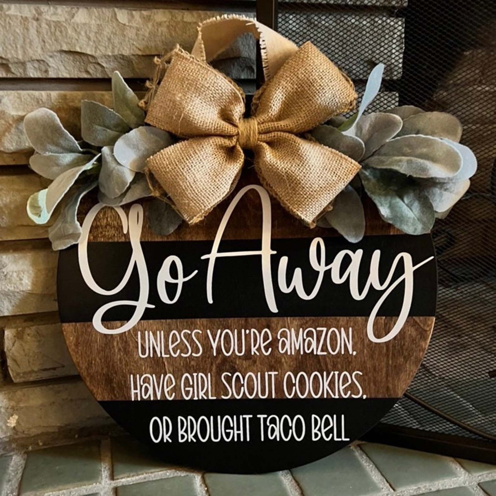 Personalized Door Signs GoAway Home Sign Individualizing Home Addresses ...