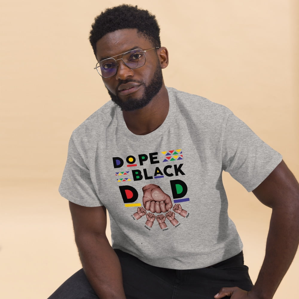 Personalized Dope Black Dad, Father's Day, Custom Dad with Kids Names ...