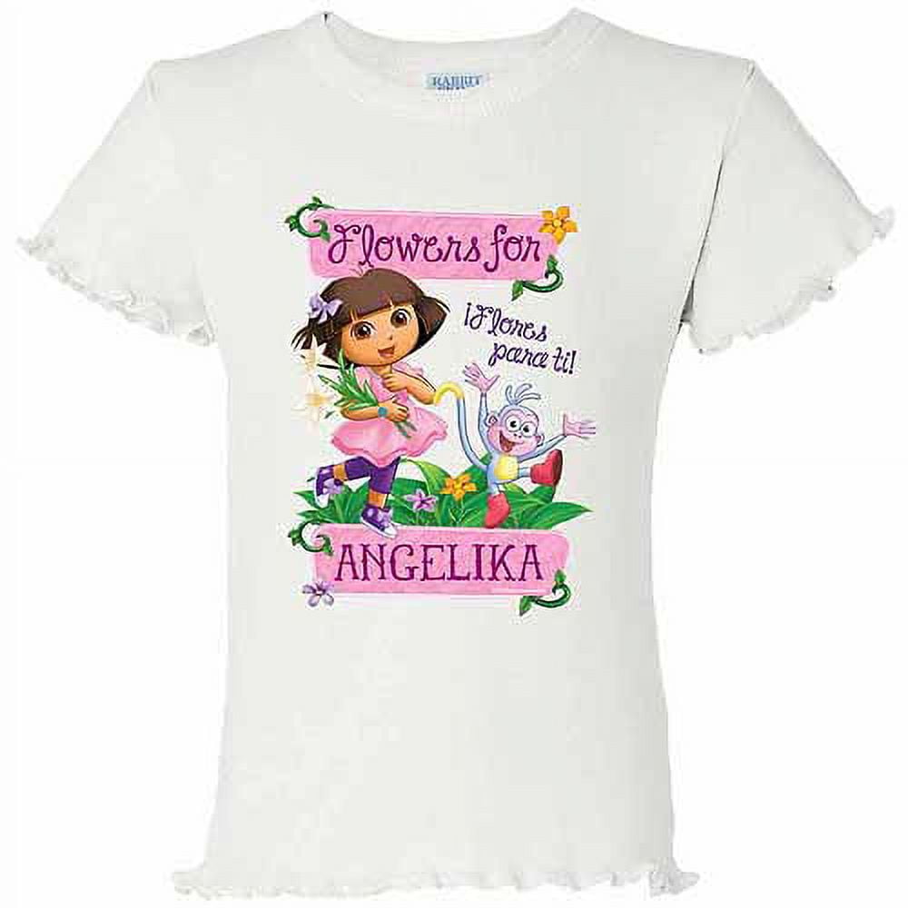 Personalized Dora The Explorer Girls T-shirt - Cotton - Walmart.com