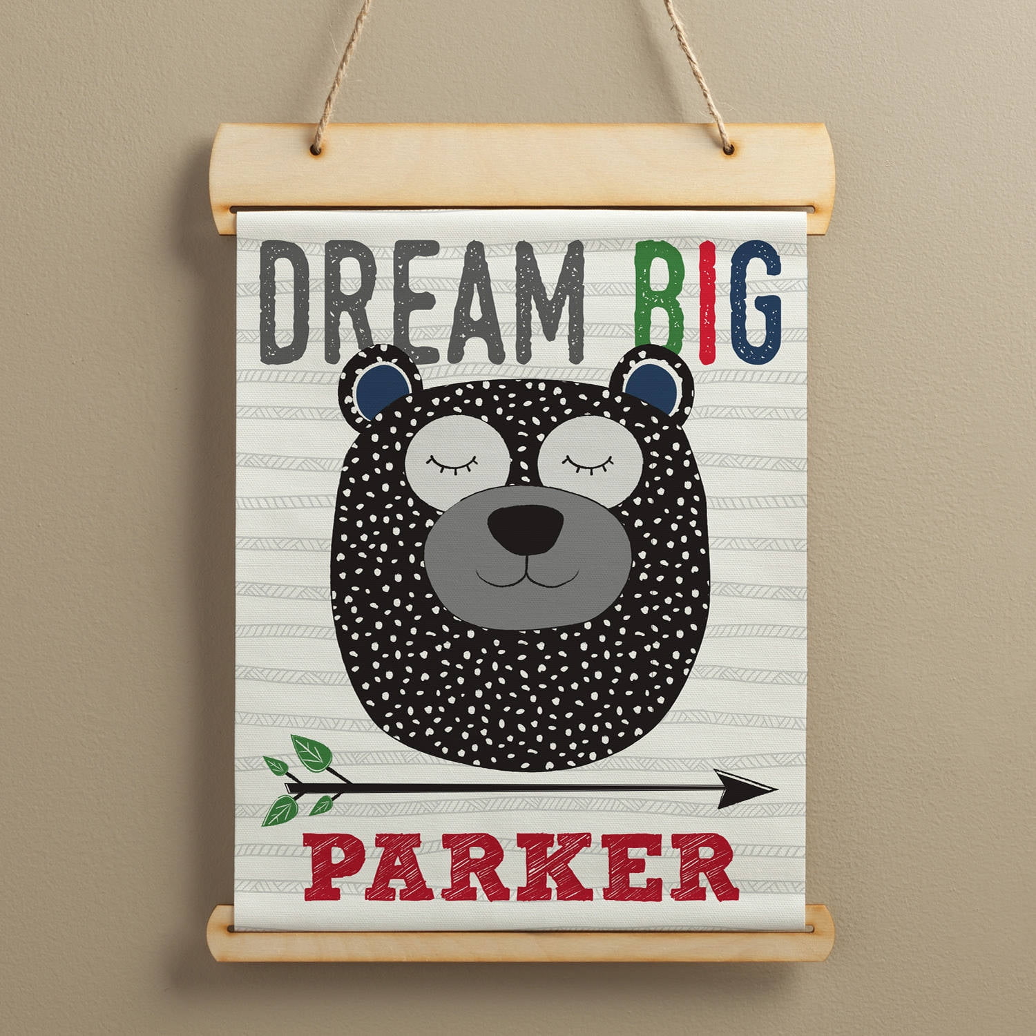Personalized Dream Big Bear Hanging Canvas Banner - Walmart.com