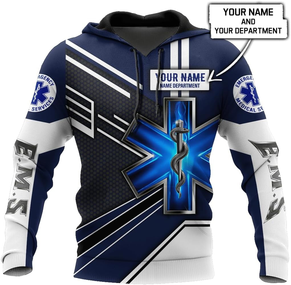 Personalized EMS 3D Shirts for Men Women, Emergency Medical Services ...
