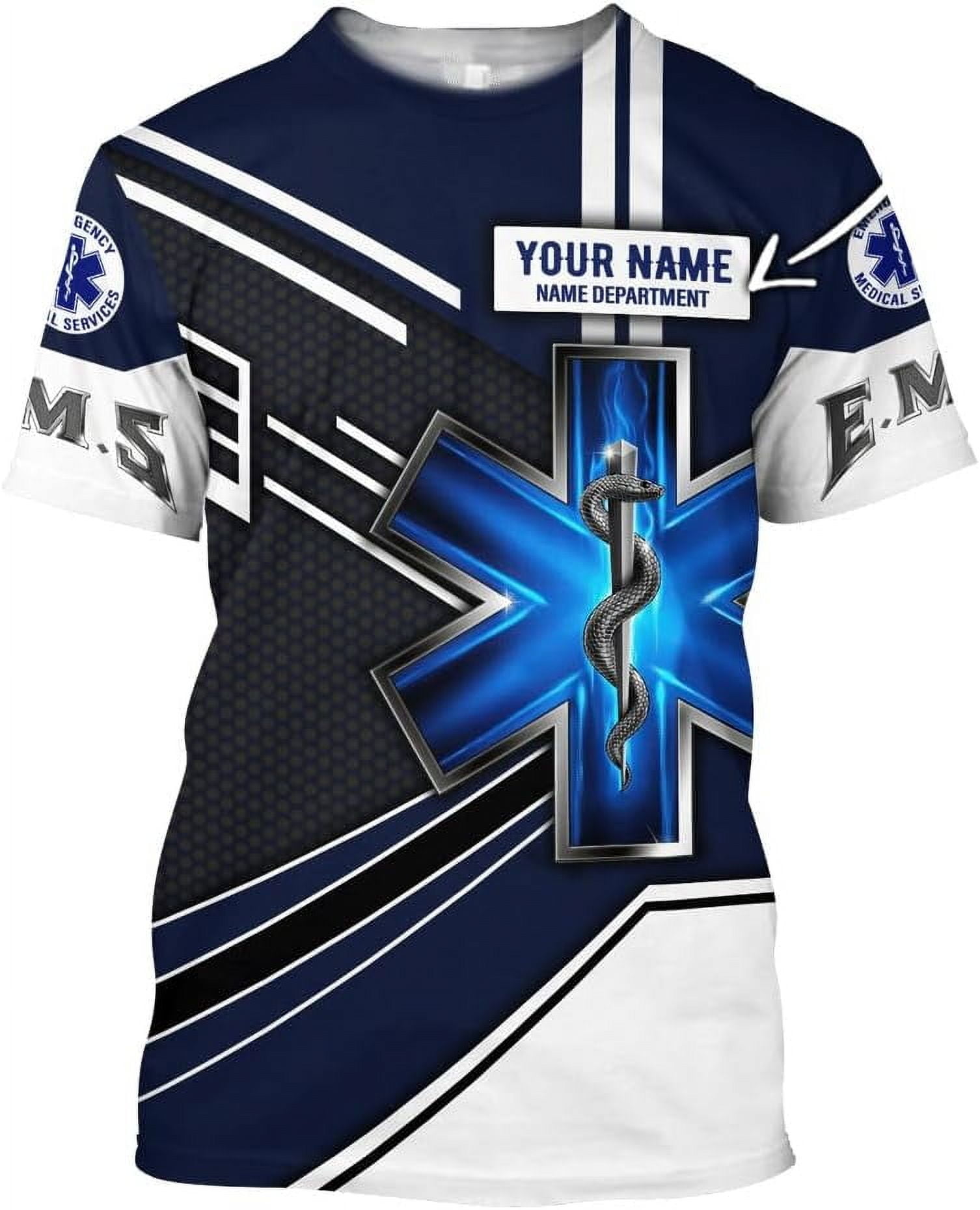 Personalized EMS 3D Shirts for Men Women, Emergency Medical Services ...