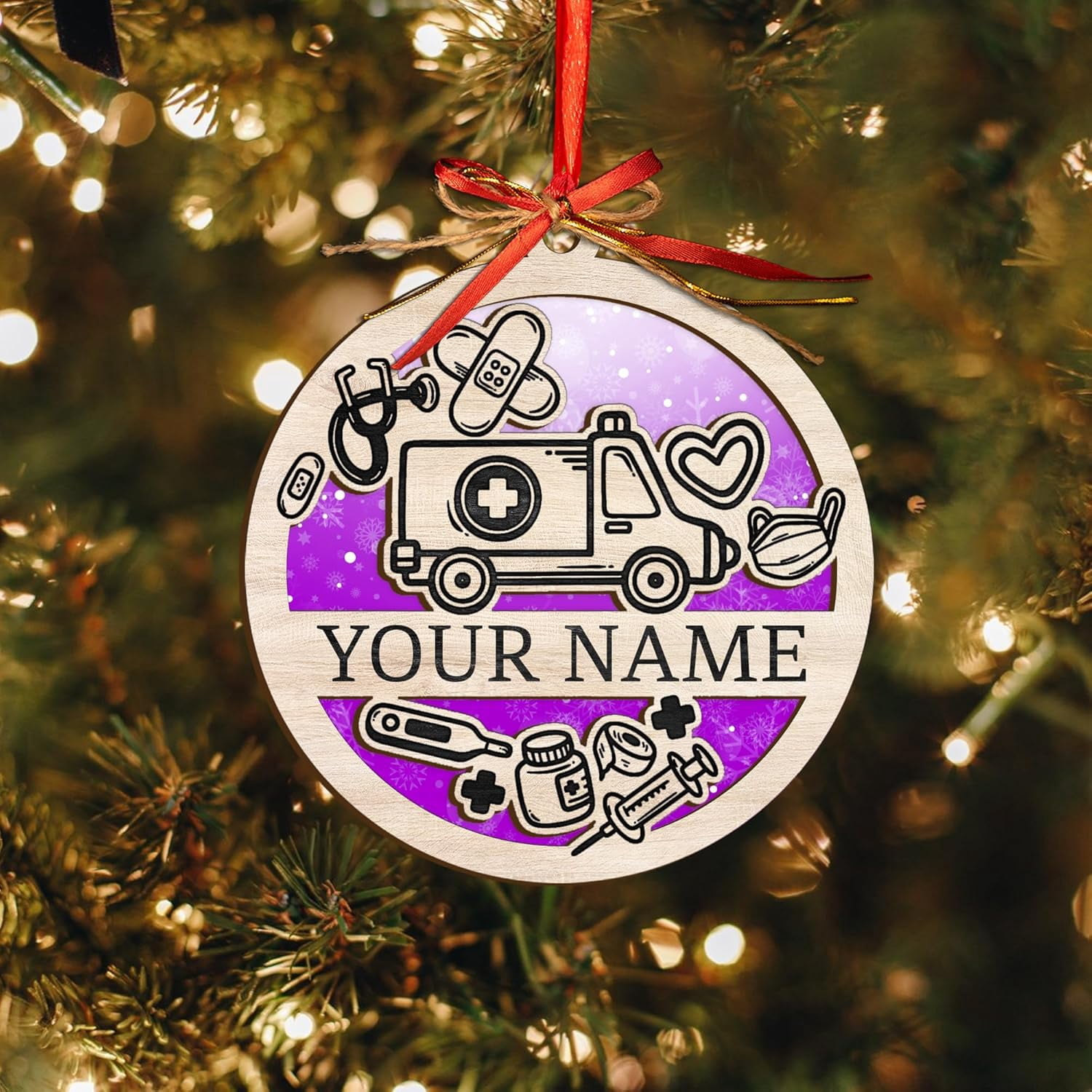 Personalized EMS EMT Paramedic Christmas Ornament 2025, Custom EMS, EMT ...