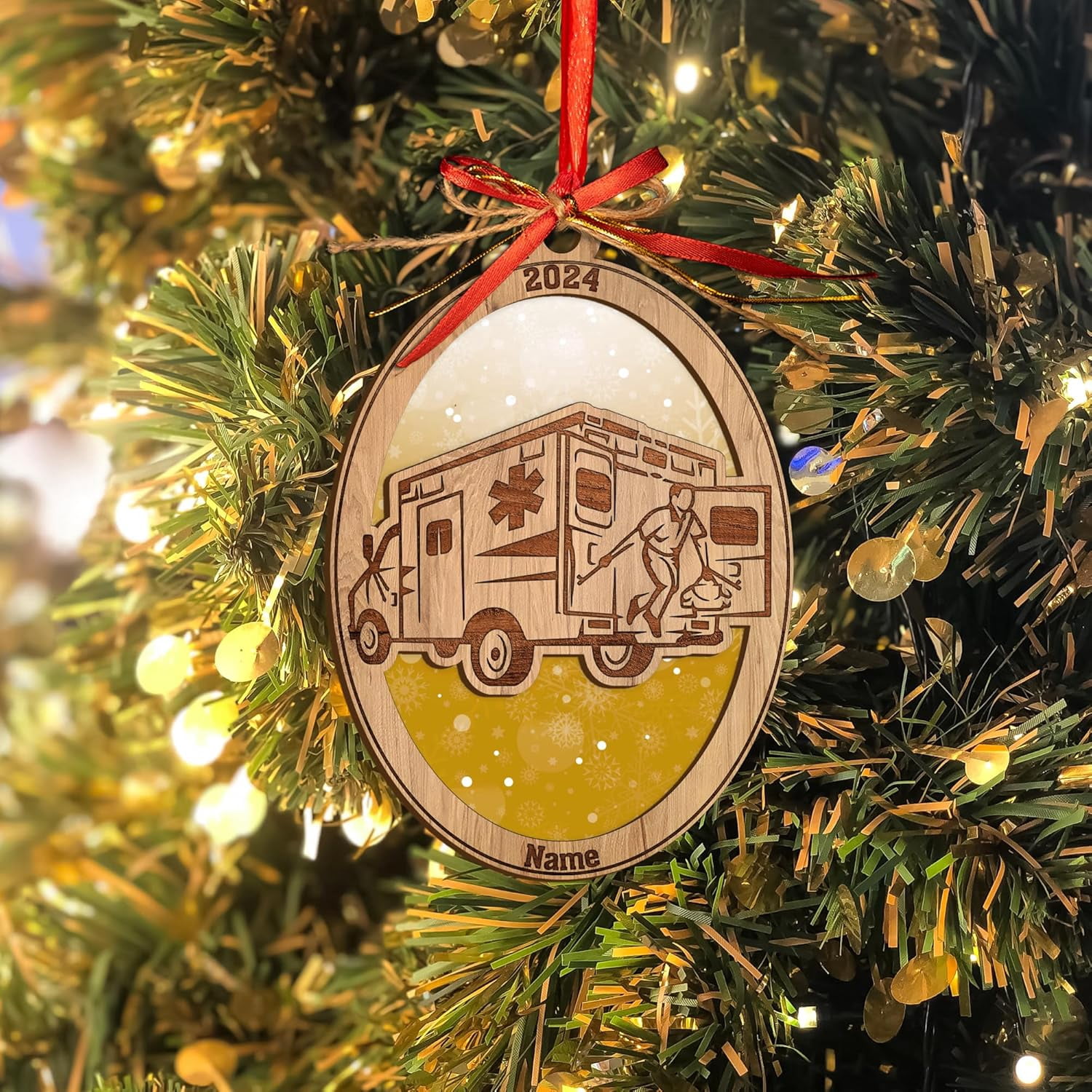 Personalized EMS EMT Paramedic Christmas Ornament 2025, Custom EMS, EMT ...