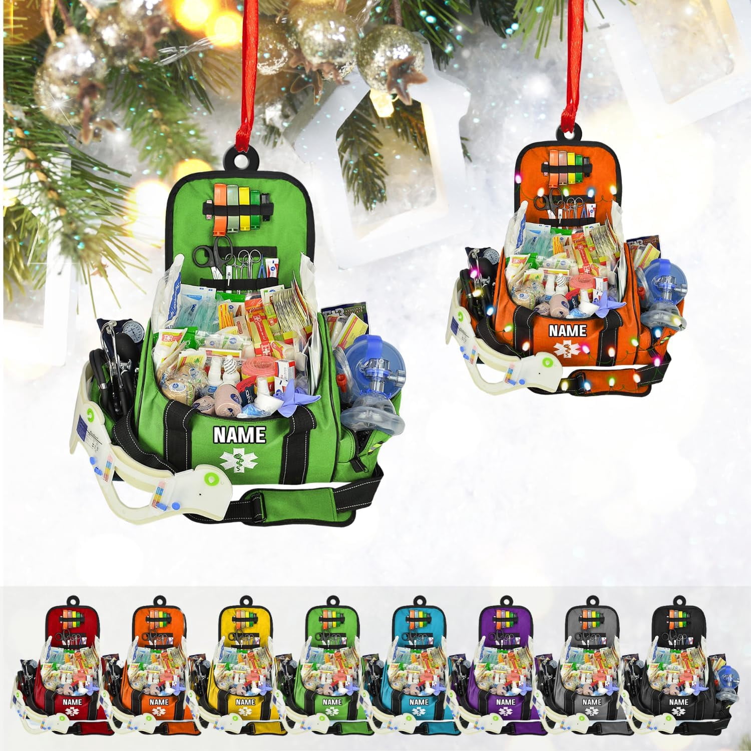 Personalized EMS EMT Paramedic Christmas Ornament 2025, Custom EMS, EMT ...