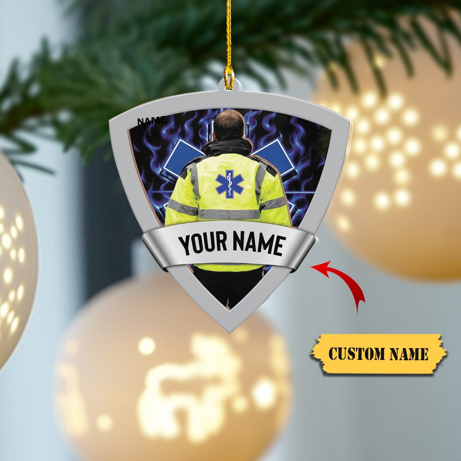 Personalized EMS, EMT Paramedic Christmas Ornament Custom, EMT Uniforms ...