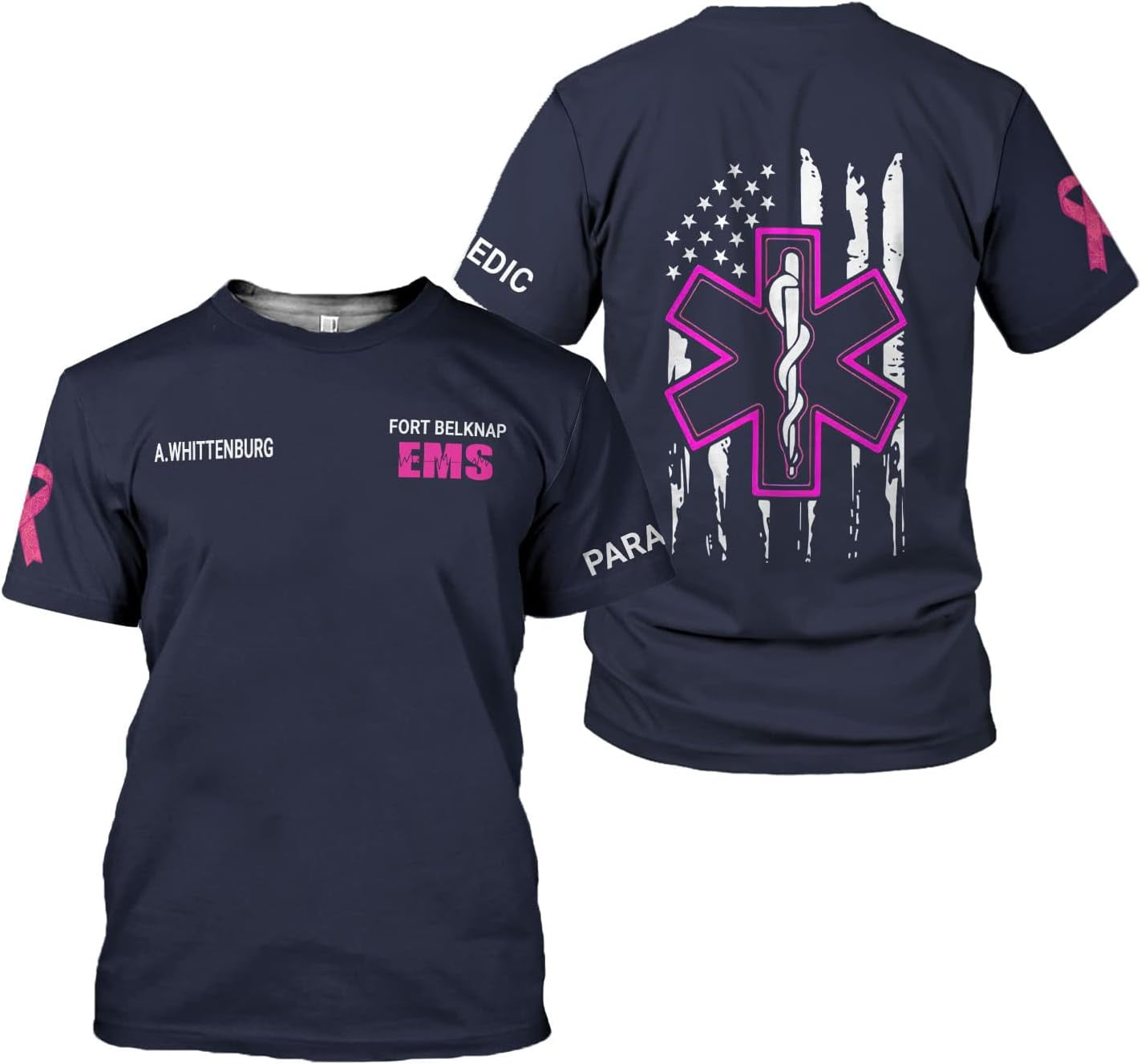 Personalized EMS EMT Student Paramedic T-Shirt 3D Emergency Medical ...