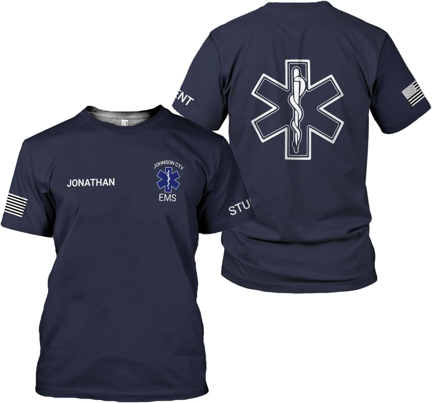 Personalized EMS EMT Student Paramedic T-Shirt 3D Emergency Medical ...