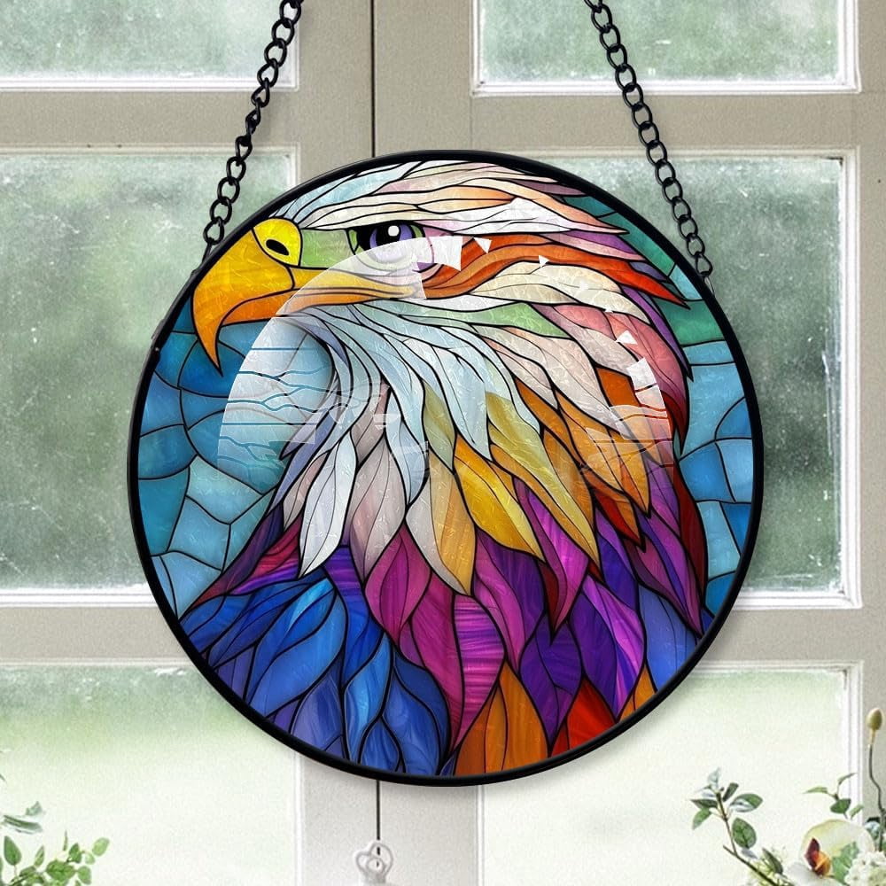 Personalized Eagle Suncatcher Stained Glass, Eagle Gifts for Women ...