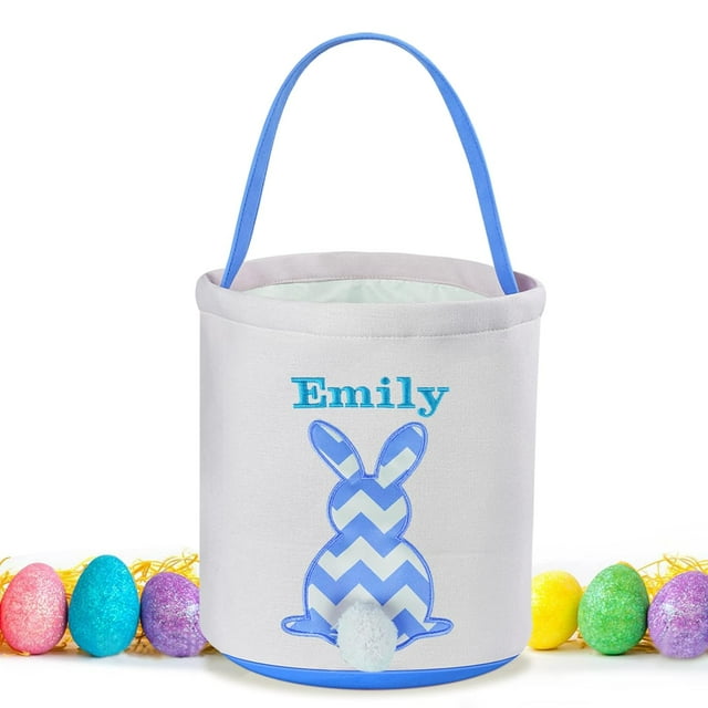 Personalized Easter Basket, Blue Easter Baskets for Girls Boys Easter ...