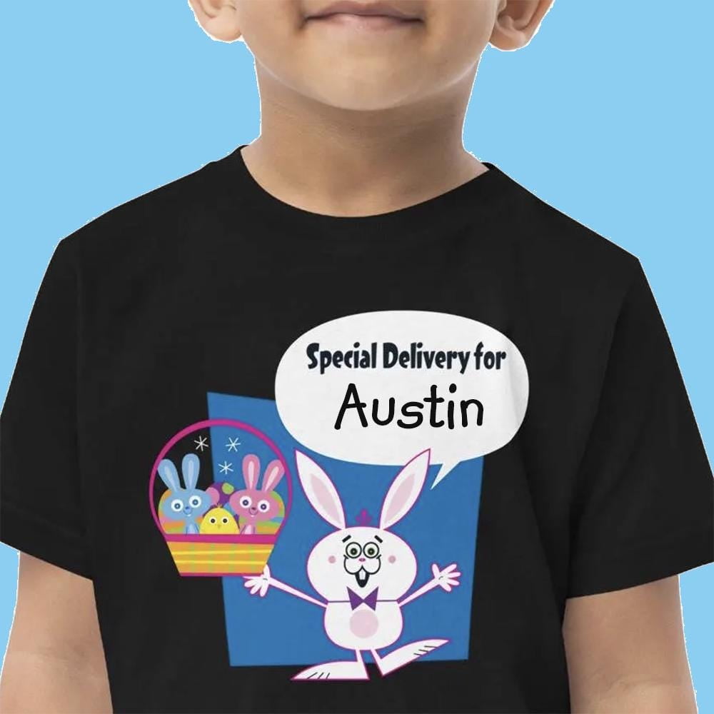 Personalized Easter Shirt for Toddler Bunny Design Special Delivery ...