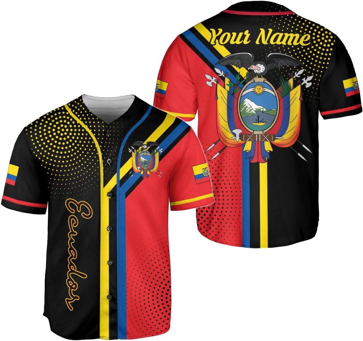 Personalized Ecuador Baseball Jersey, Ecuador Jerseys Men Ecuador ...