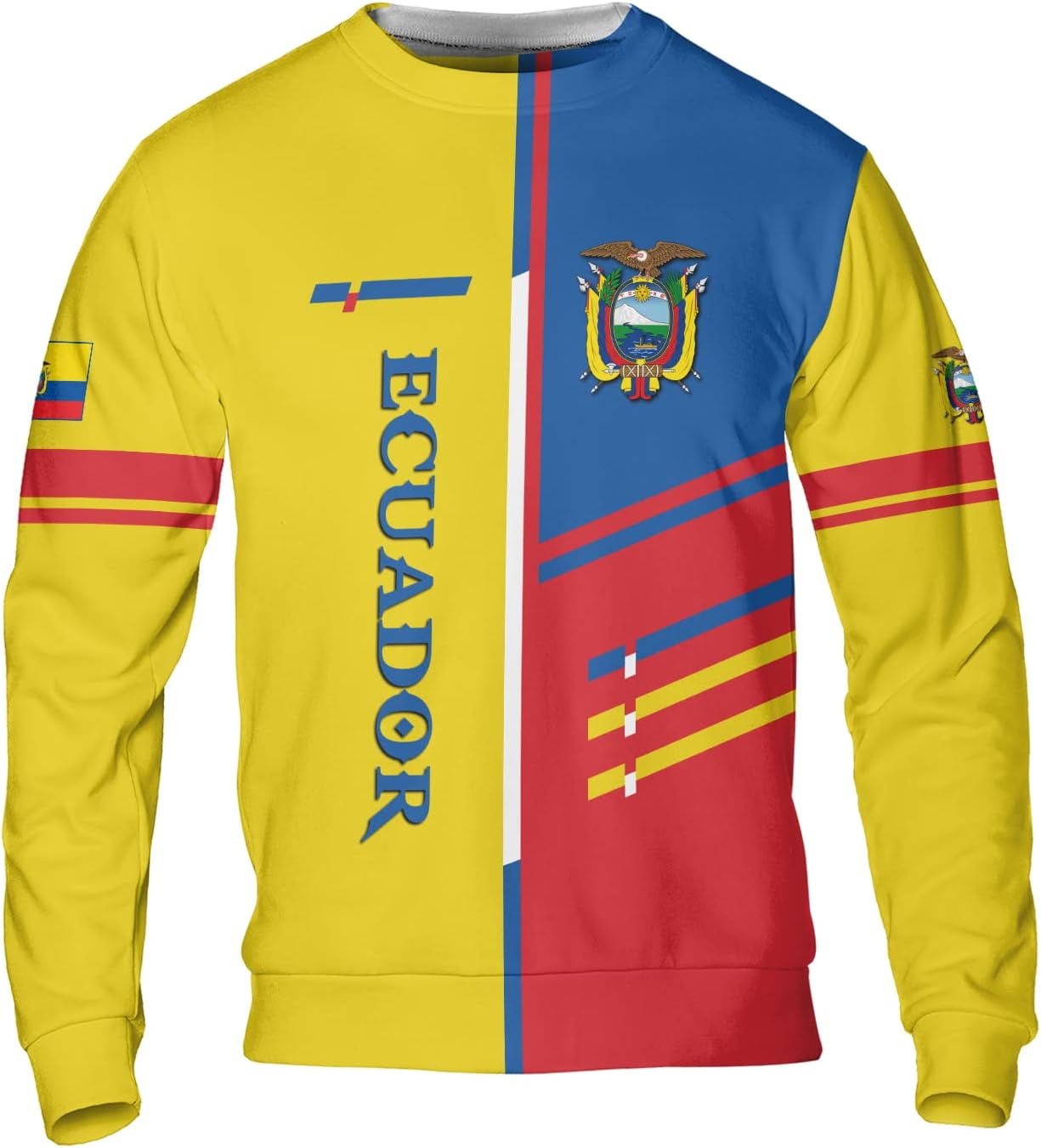 Personalized Ecuador Shirts Ecuador Coat of Arms Flag 3D Shirts Ecuador ...