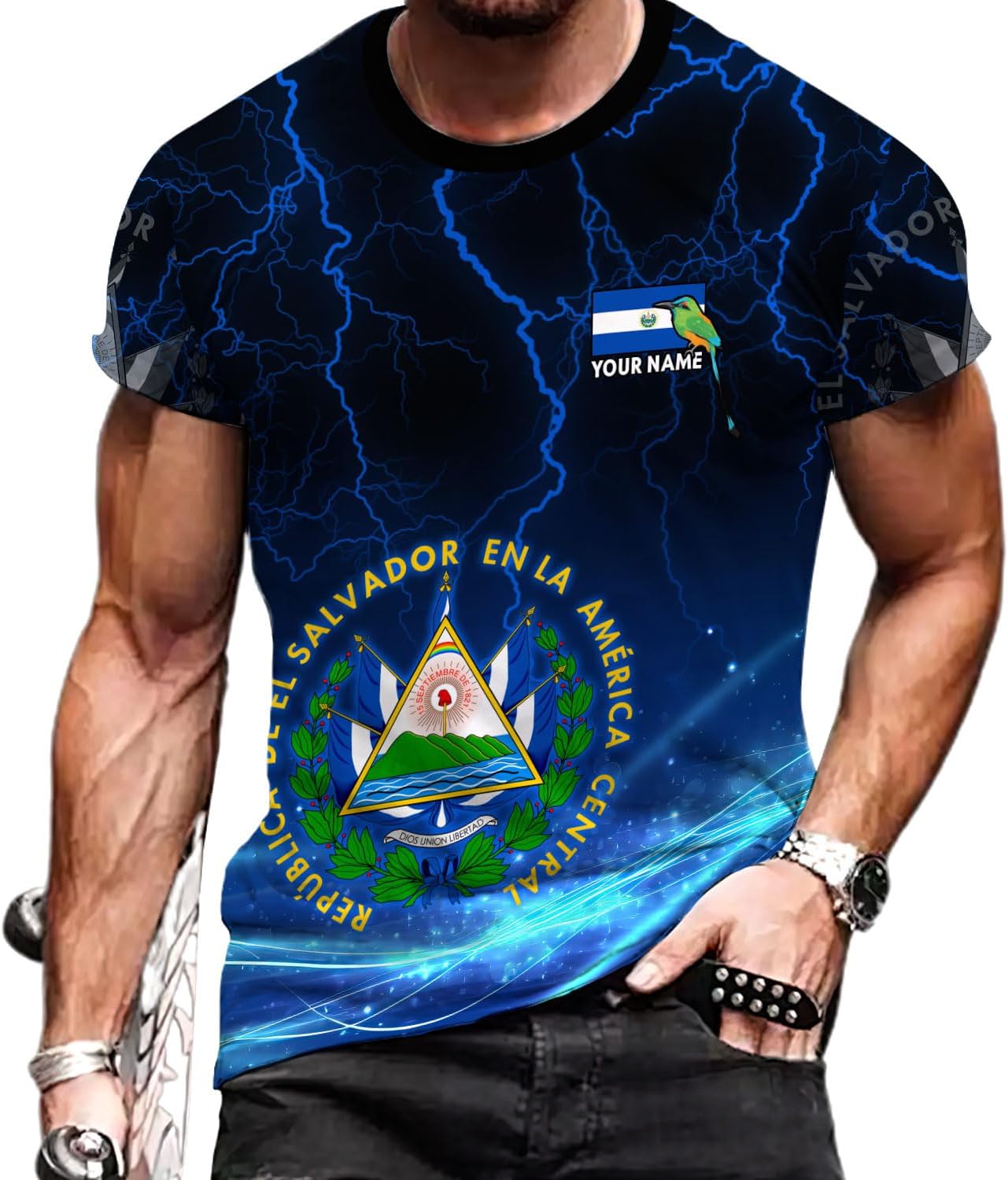 Personalized El Salvador Shirt Custom Camiseta de El Salvador Flag ...