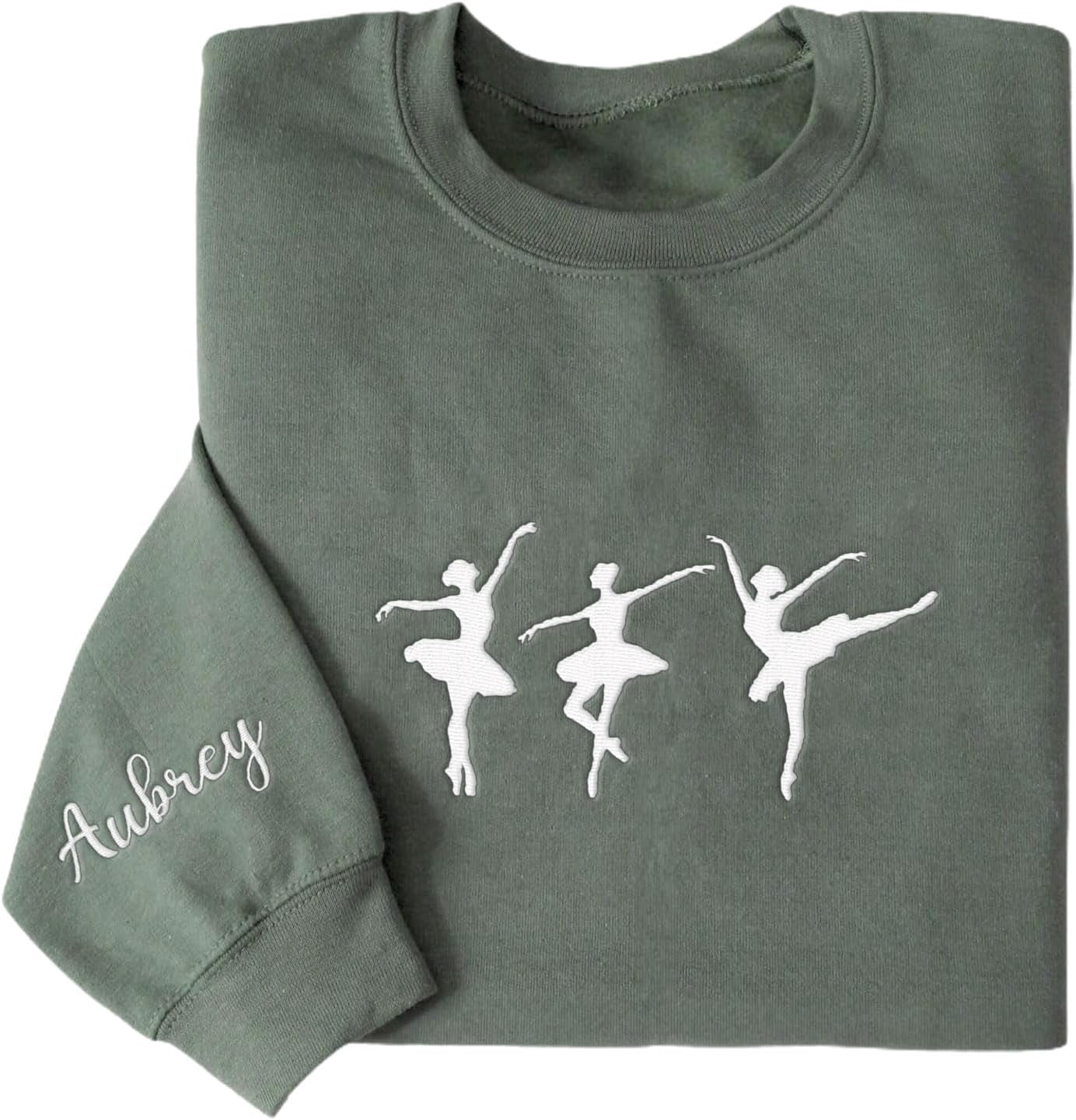 Personalized Embroidered Ballet Dancing Sweatshirt Ballerina Dancer ...