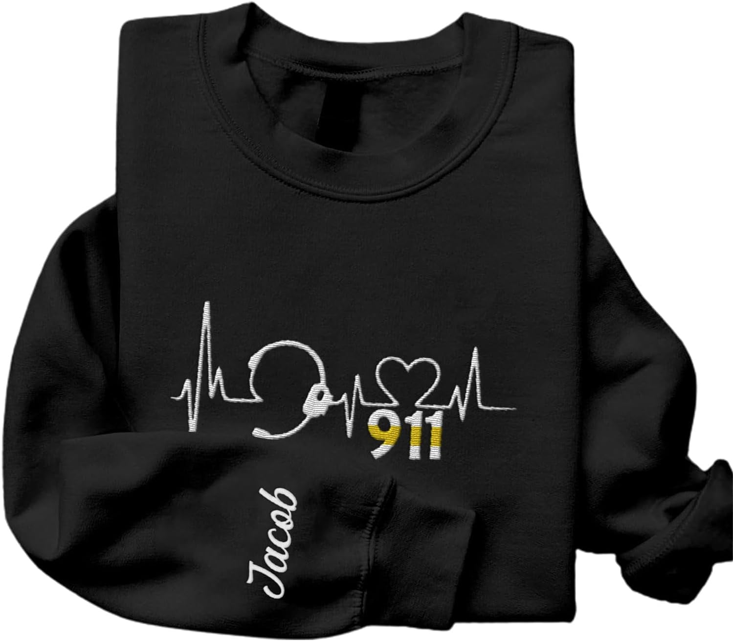 Personalized Embroidered Dispatcher 911 Sweatshirt, Pulse Dispatch ...