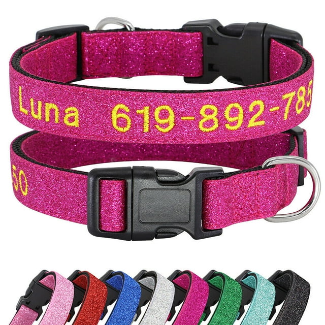 Personalized Embroidered Dog Collar Custom Nylon Pet Collar for Small ...