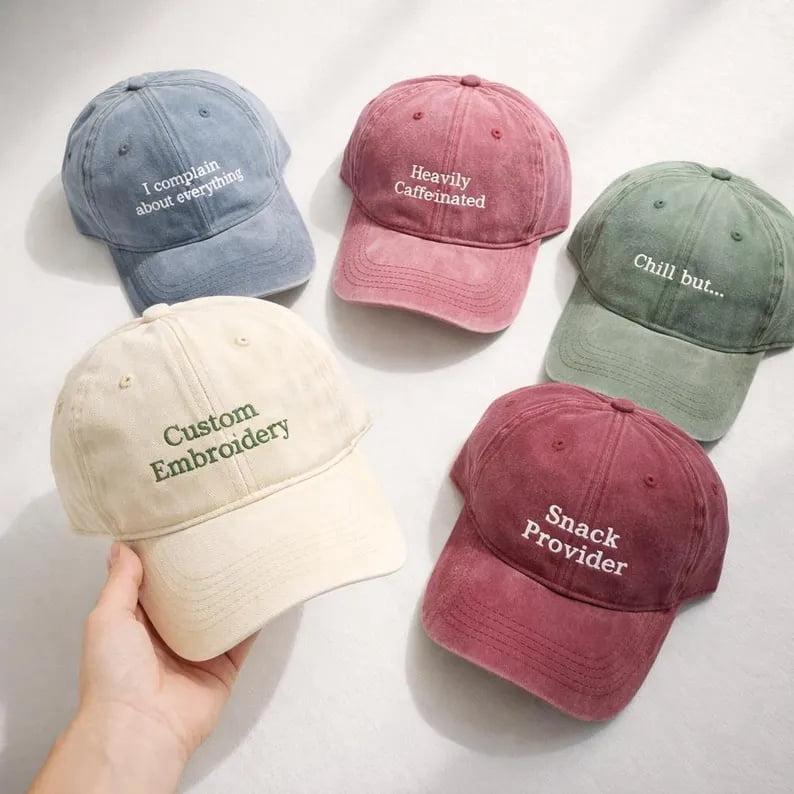 Personalized Embroidered Hat — Custom Vintage Baseball Cap, Gift for ...