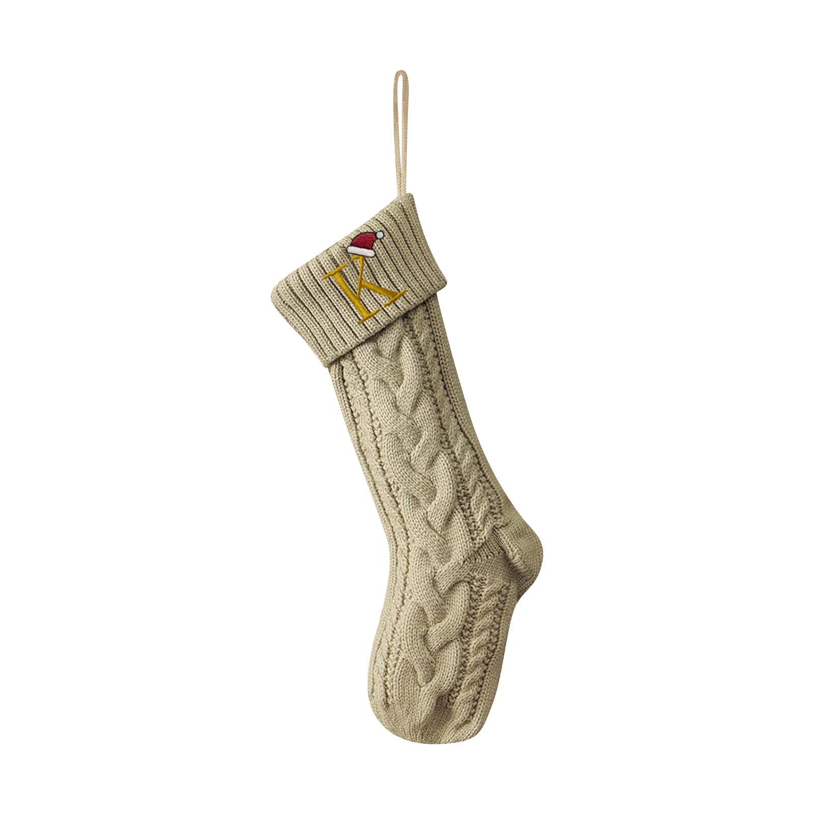 Personalized Embroidered Knitted Letter Christmas Stockings, Holiday ...