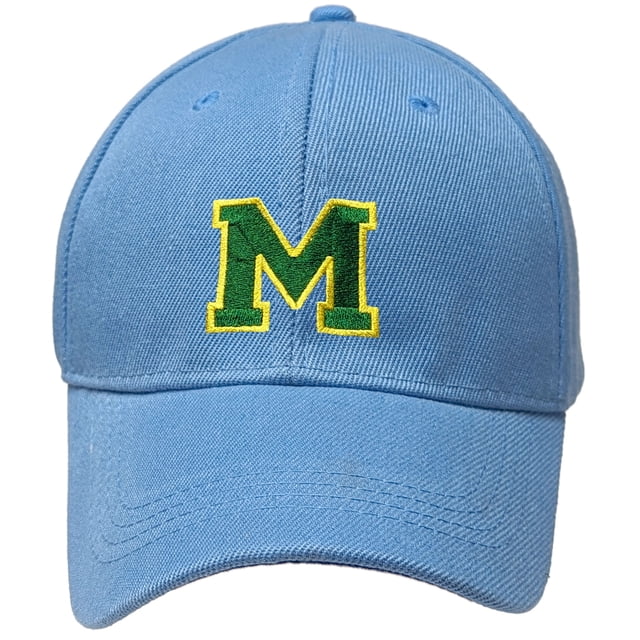 Personalized Embroidered Varsity Letter and Number Baseball Cap ...