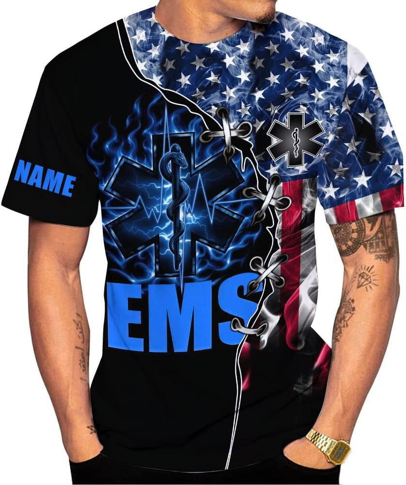 Personalized Emergency Medical Technician, Custom Name Tshirt 3D EMT ...