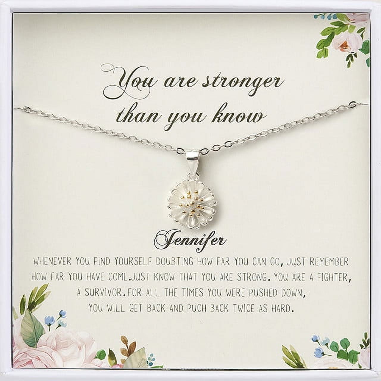 Personalized Encouragement Gift - Strength Necklace Gift for women ...