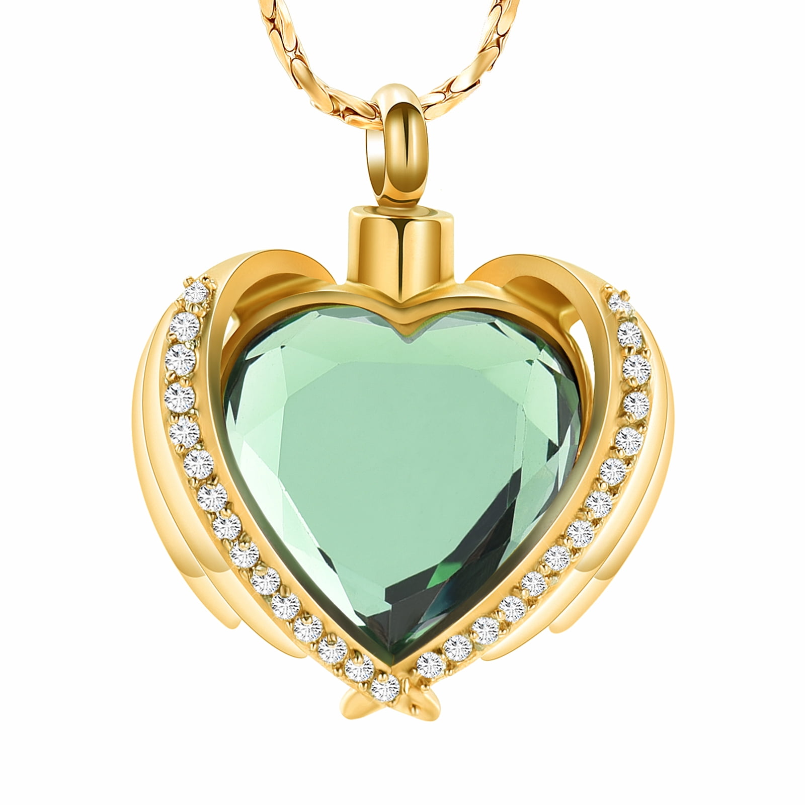 Personalized Engrave Crystal Heart Cremation Jewelry for Ashes Holder ...