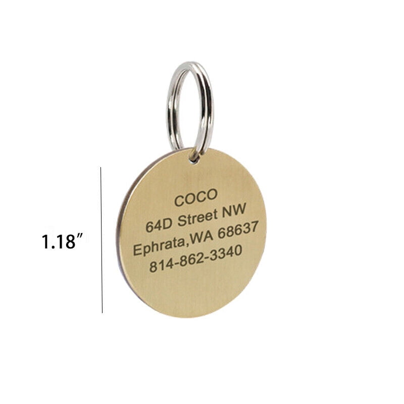 Personalized Engraved Dog ID Tag for Pet Anti-Lost Name Tags Collar ...