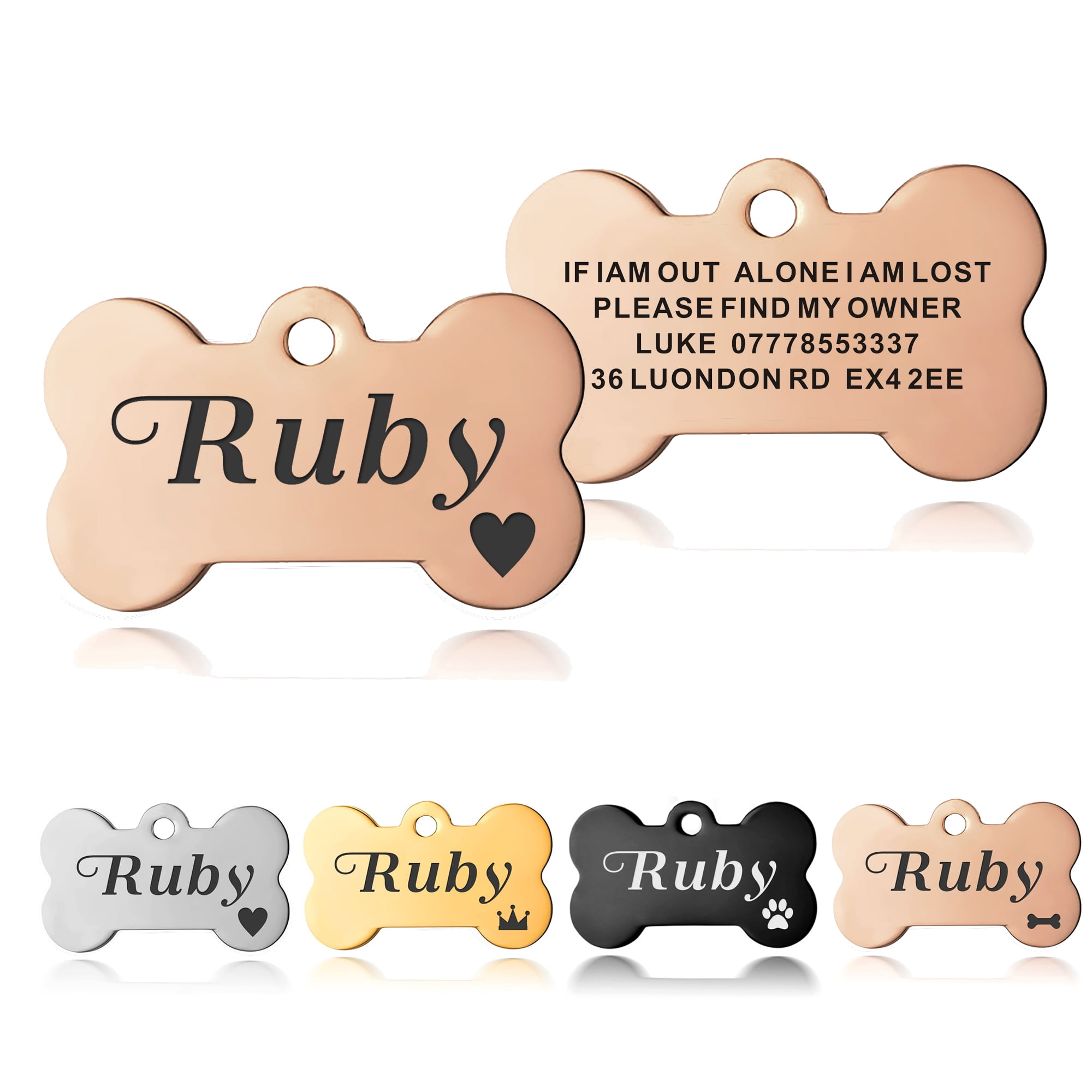 Personalized Engraved Dog Tags and Cat Tags, Custom Pet ID Tags, Dog ...