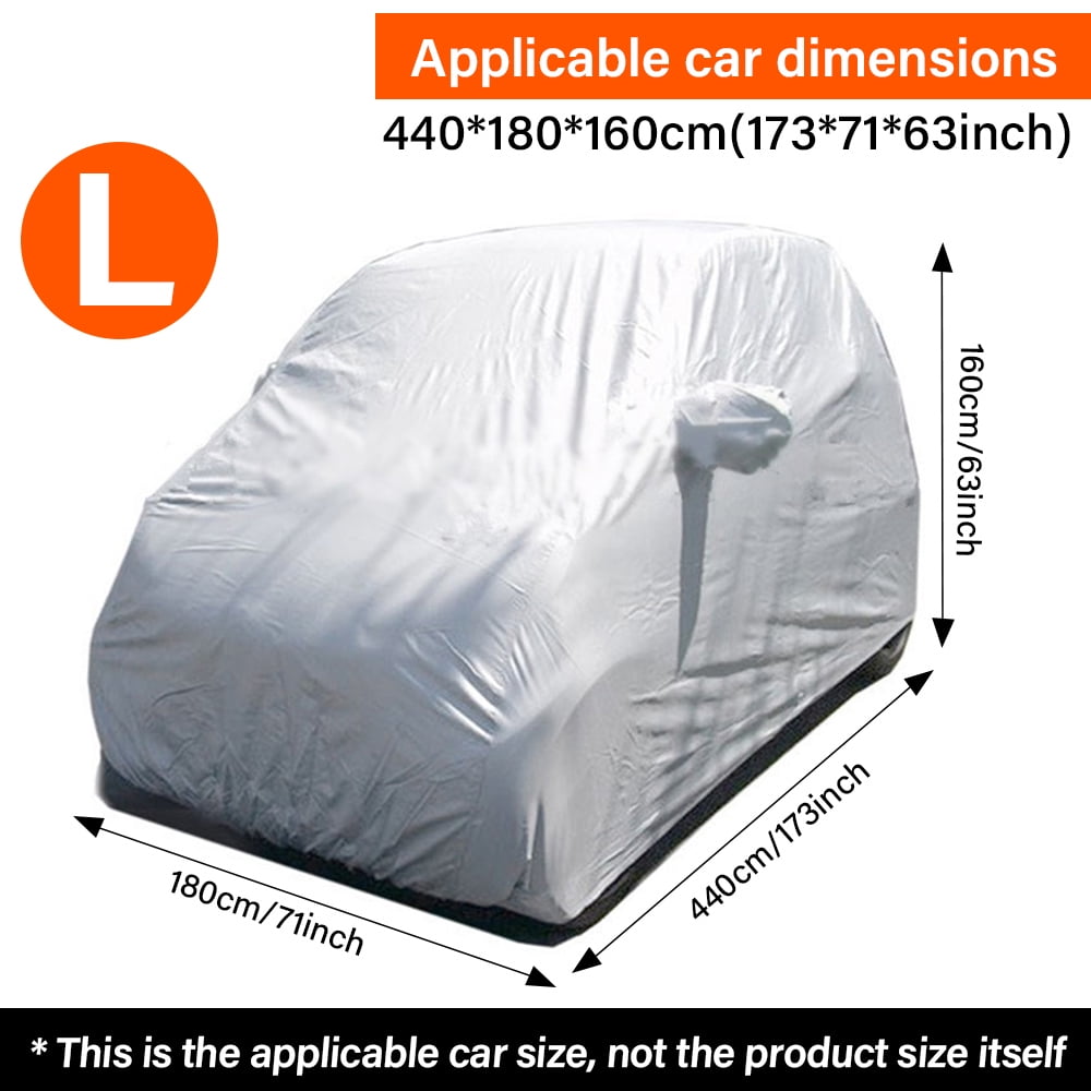 Universal 4.4x1.8x1.6m Car Covers Smart Outdoor Full Car Cover Sun UV ...