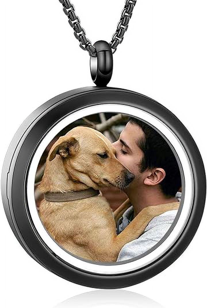 Personalized Engraving Circle Urn Necklaces for Ashes Clear Glass ...