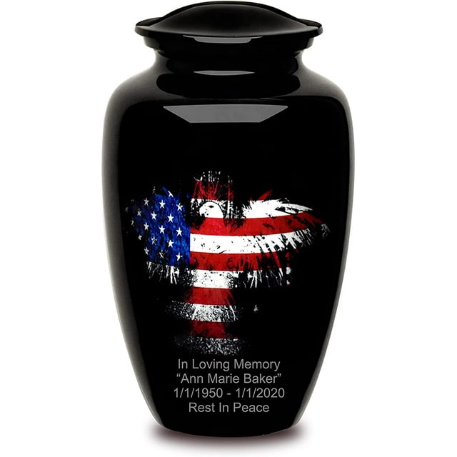 Personalized Extra Large Urns for Human Ashes, Customized Eagle Flag ...