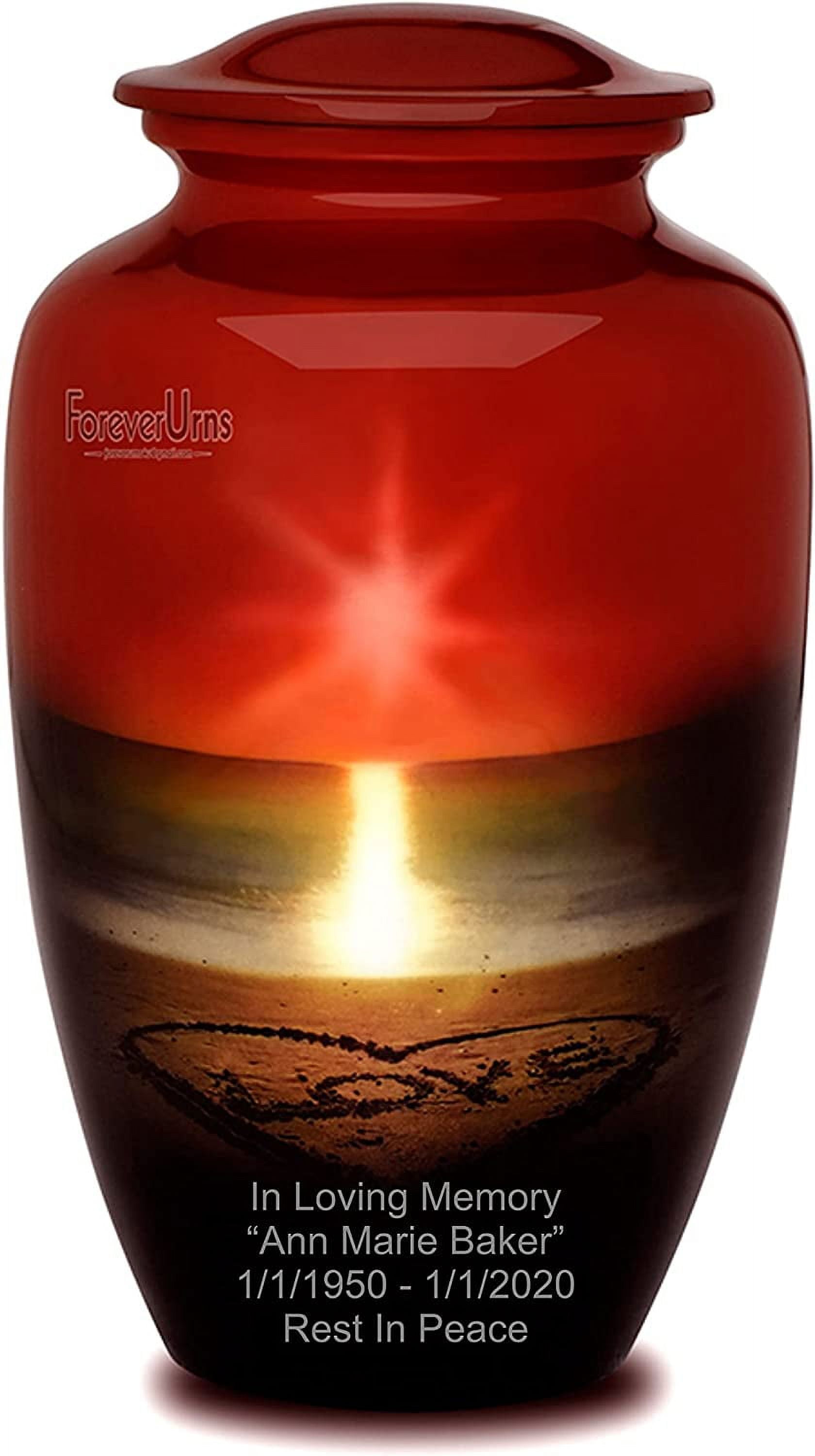 Personalized Extra Large Urns for Human Ashes, Customized Sunset Adult ...