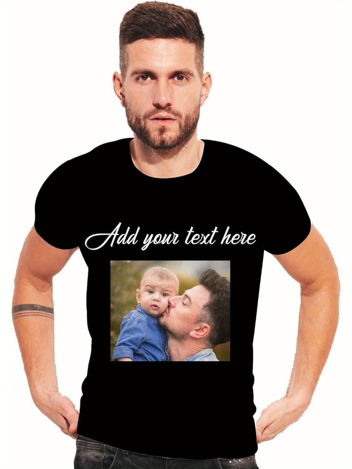 Personalized Face T Shirt for Men - Custom Printed Picture with Text ...