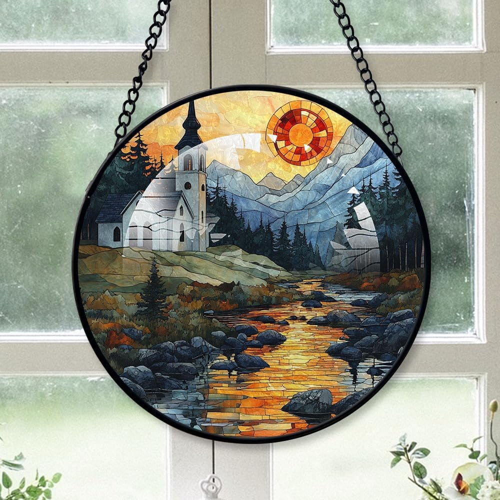 Personalized Faithful Church Suncatcher Stained Glass Suncatchers ...